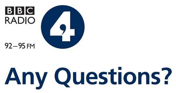 BBC Radio 4 Any Questions? at Pip and Jim's